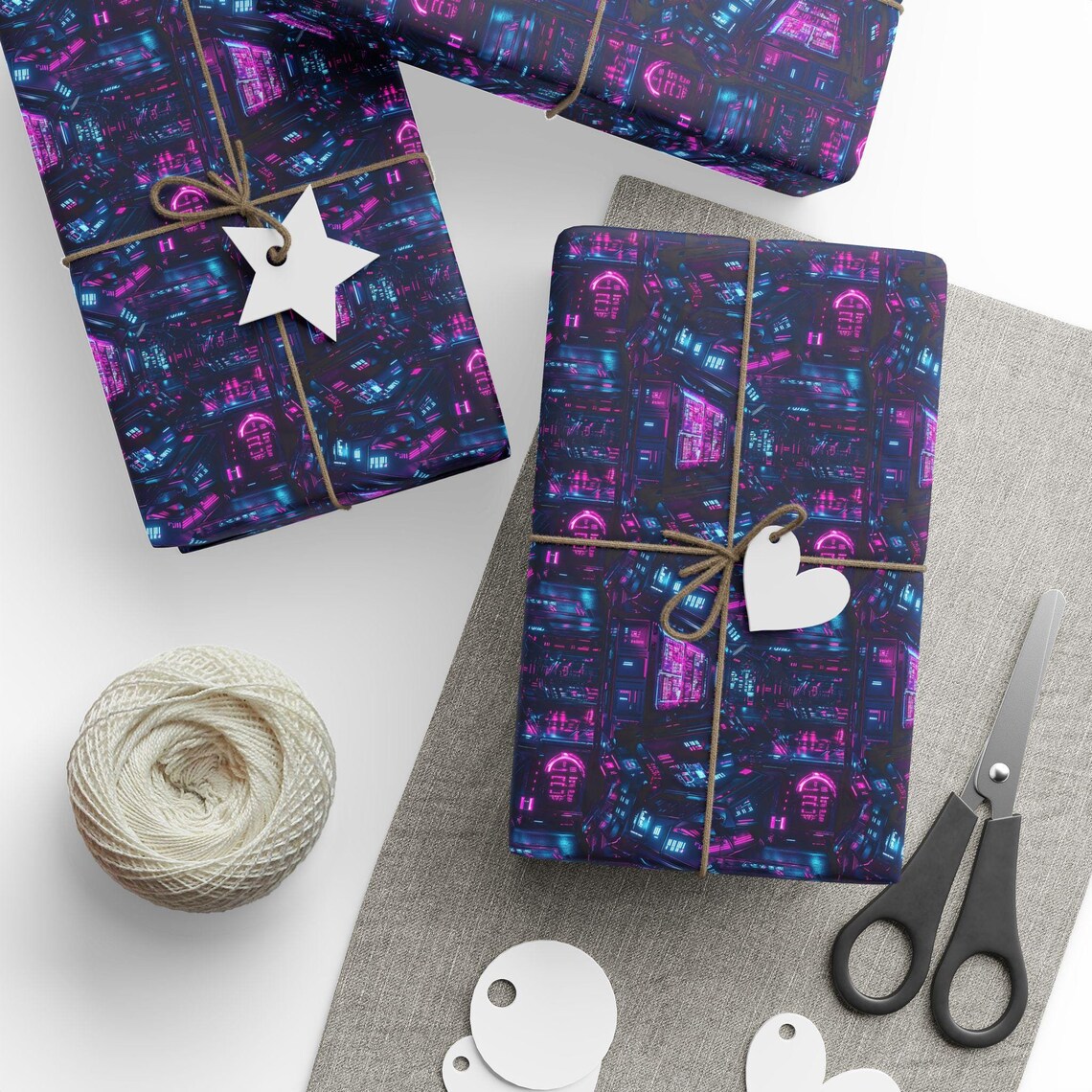 Cyberpunk Wrapping Paper, Cyberpunk Gift Wrap, Cyberpunk Pattern, Cyber ...