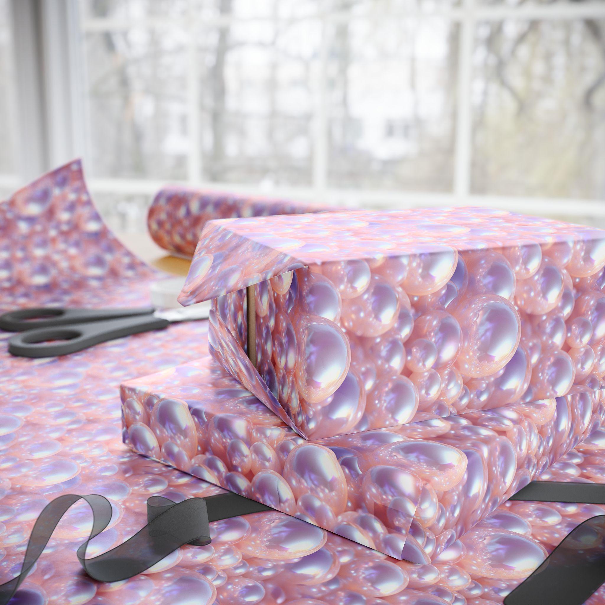 Pearl Wrapping Paper, Pearls Gift Wrap, Pearl Pattern, Unique Wrapping ...