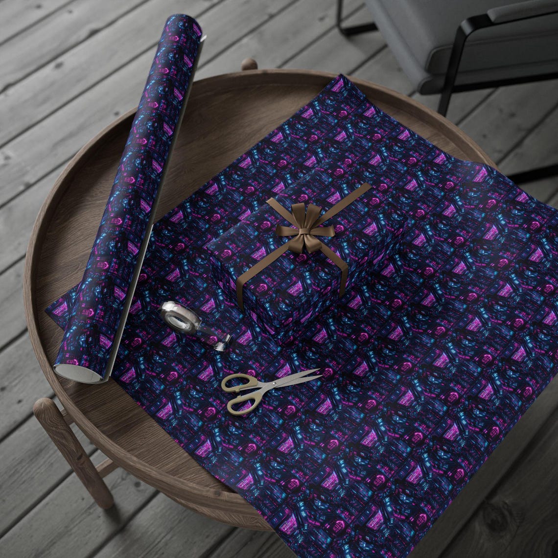 Cyberpunk Wrapping Paper, Cyberpunk Gift Wrap, Cyberpunk Pattern, Cyber ...