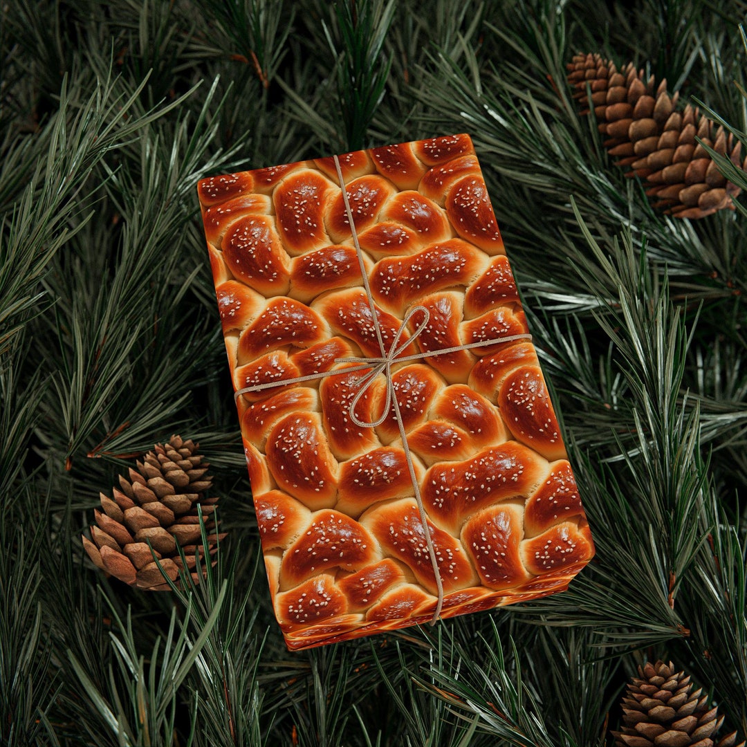 Challah Wrapping Paper, Hallah Gift Wrap, Challah Pattern, Custom Gift ...