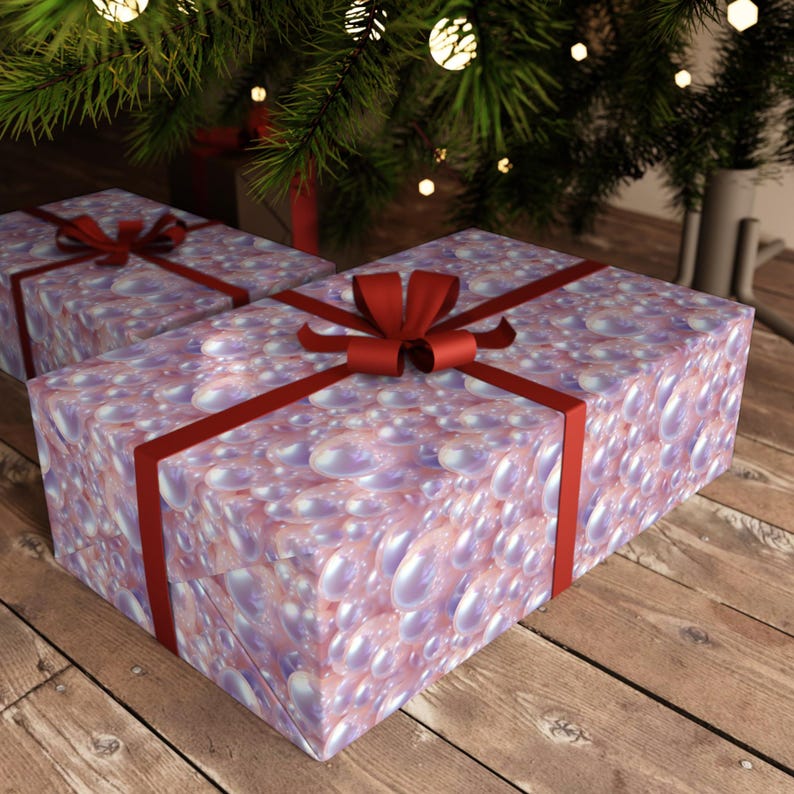 Pearl Wrapping Paper, Pearls Gift Wrap, Pearl Pattern, Unique Wrapping ...