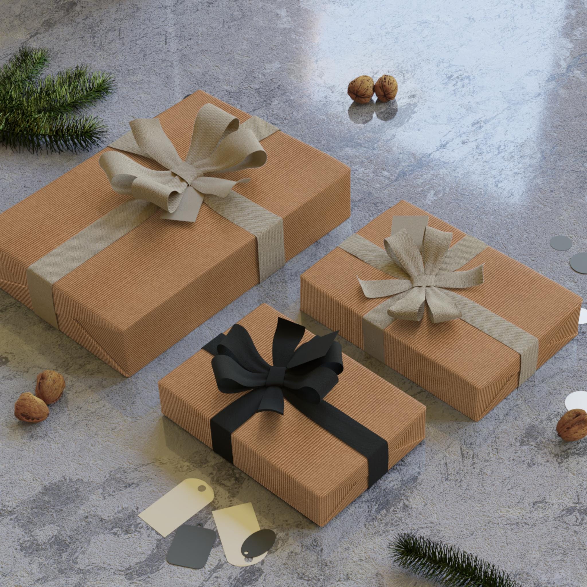 Cardboard Wrapping Paper, Cardboard Look Gift Wrap, Cardboard Pattern ...