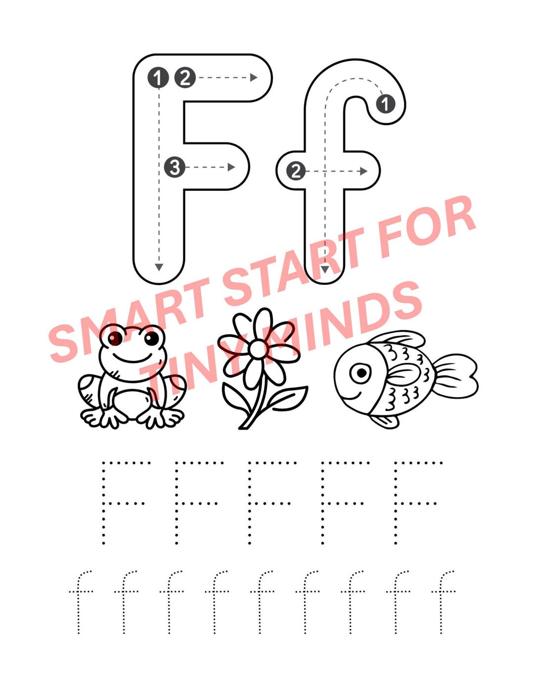 Letters F-J Tracing Worksheets for Preschoolers - Etsy