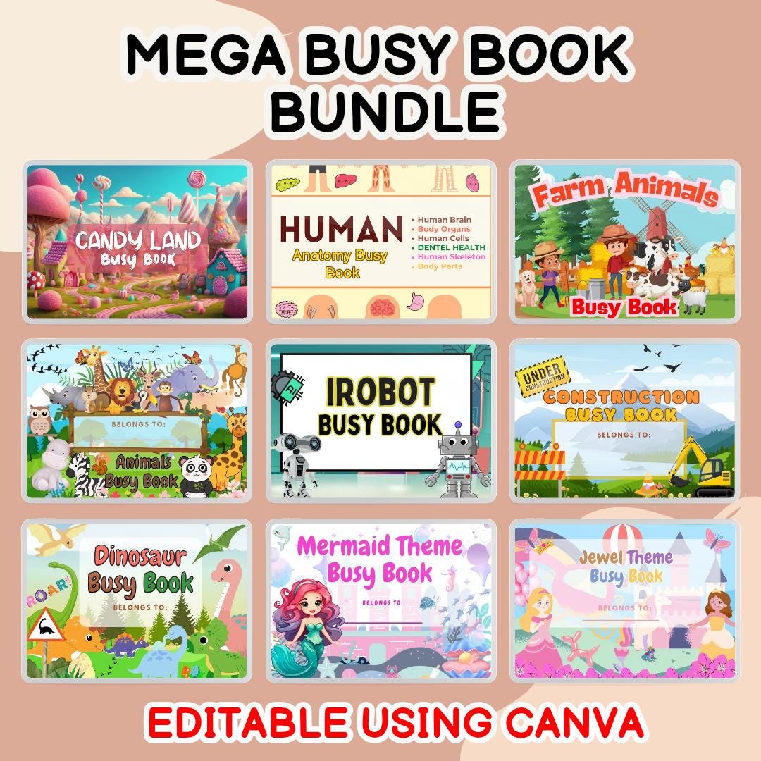Ultimate Busy Book Mega Bundle - 10 in 1 Learning Fun! - Etsy