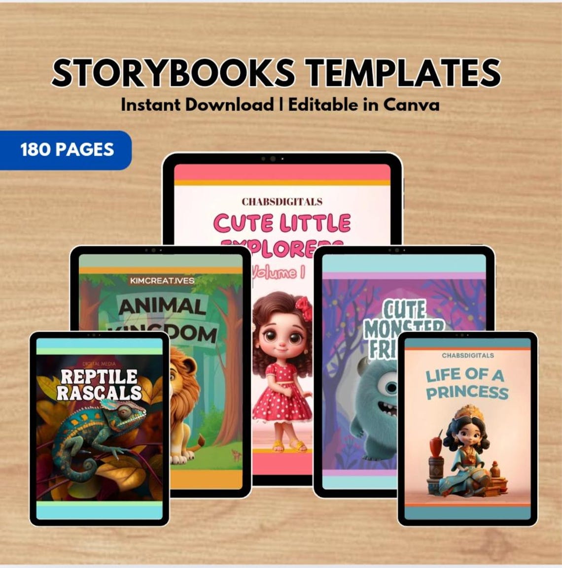 Kids Book Template Bundle | Editable Kids Storybook Templates ...