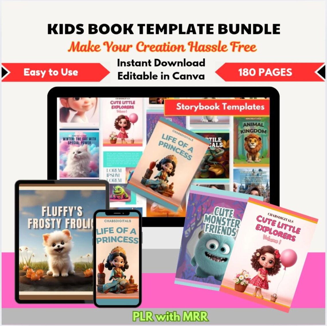 Kids Book Template Bundle | Editable Kids Storybook Templates ...