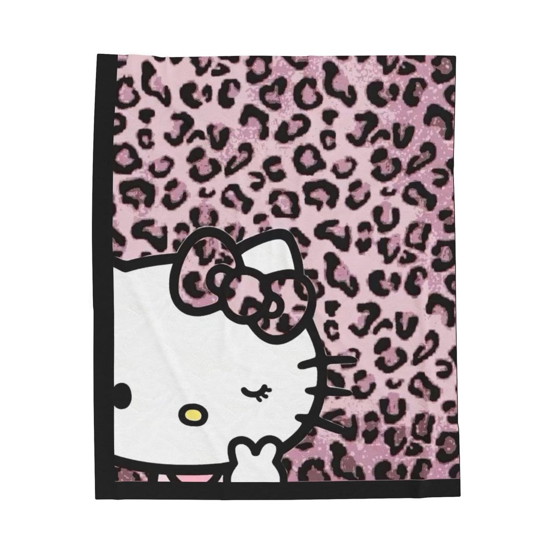 Plush Blanket, Hello Kitty Pattern, Cozy Throw Blanket, Kids Bedding ...