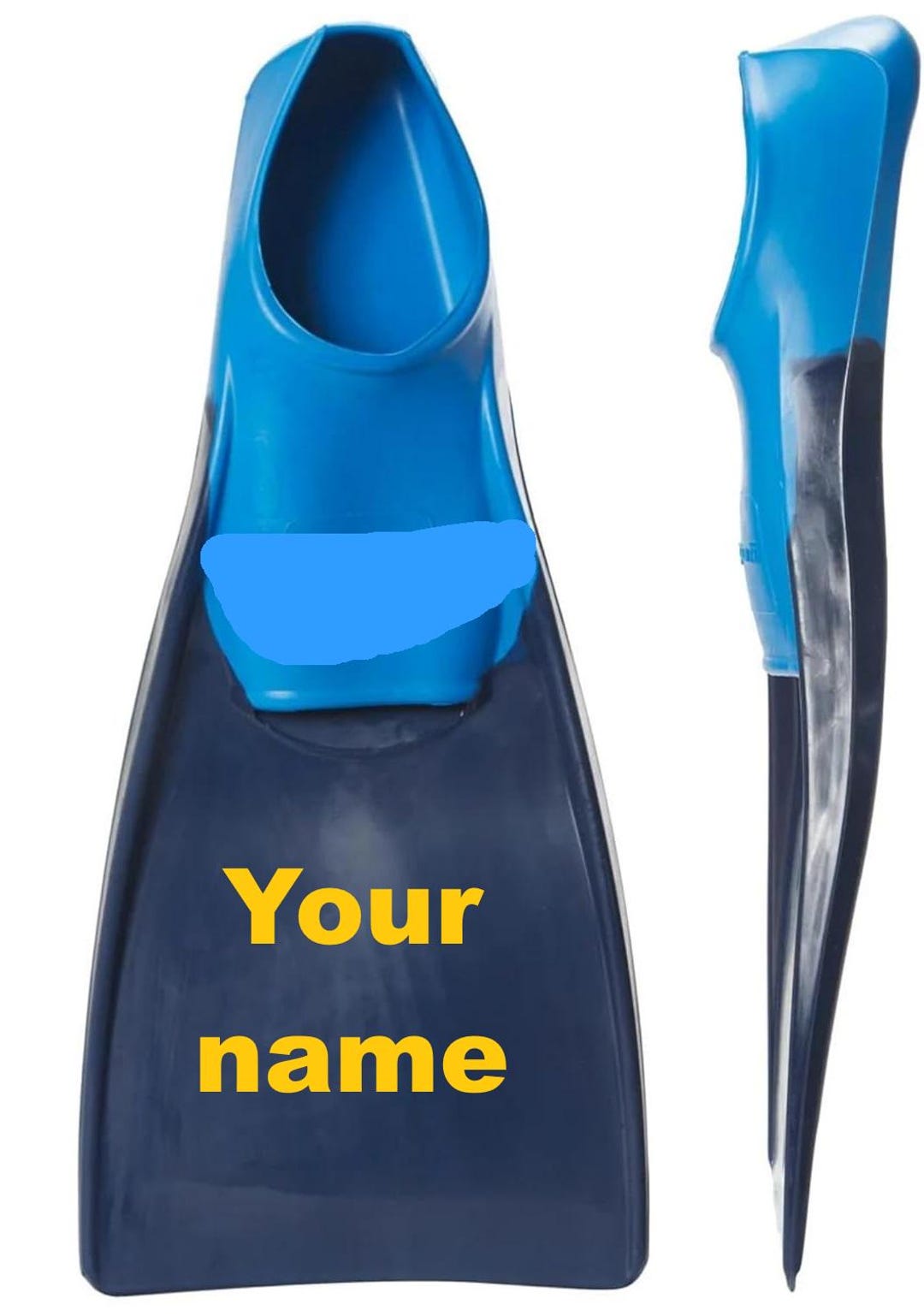 Customized Swimming Training Fins With Name - Etsy