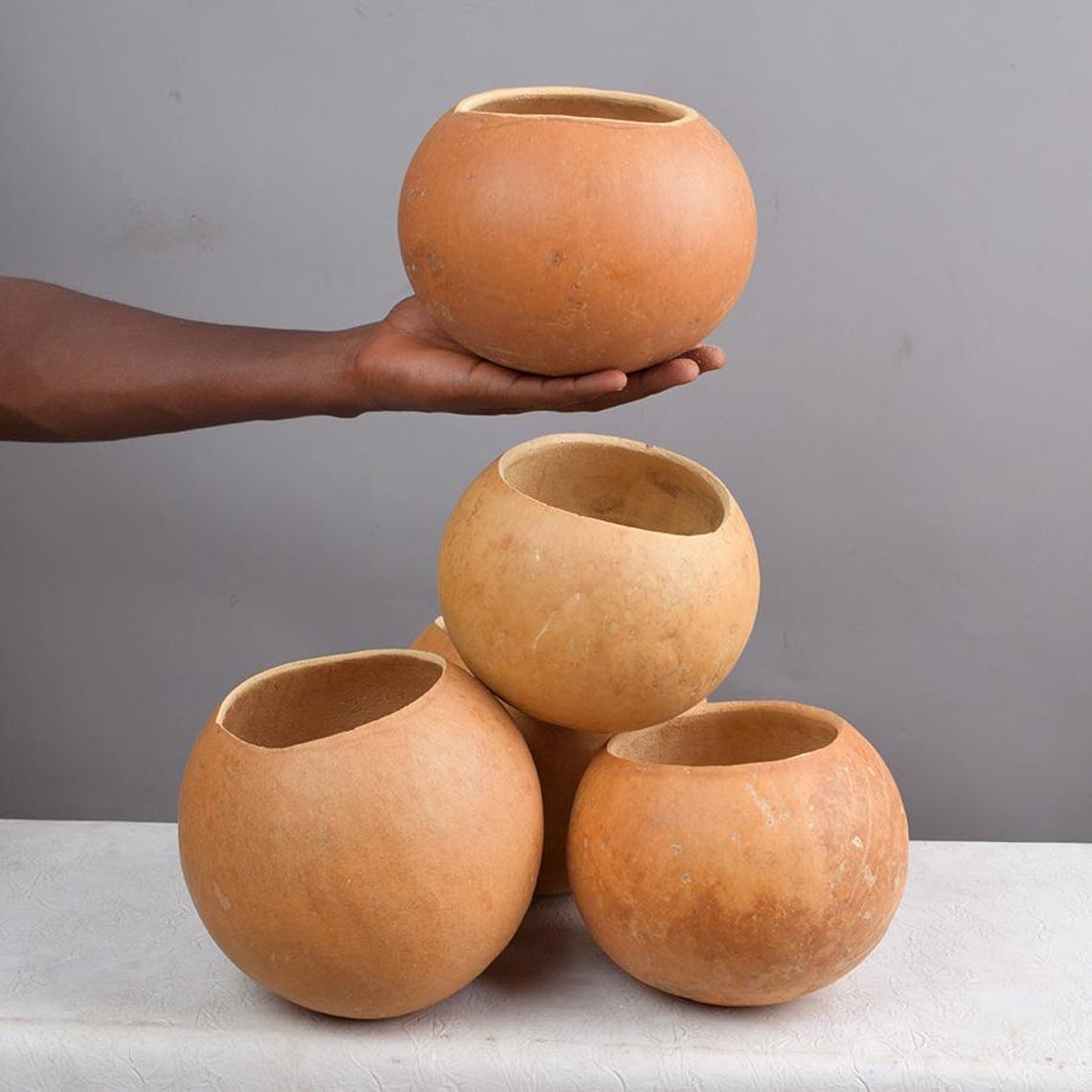 7.5-8"d×7-8.5"h Medium Size Calabash Bowl | Calabash Art Ware| Calabash ...