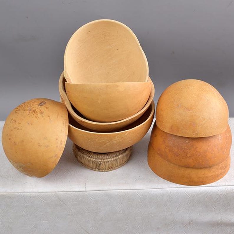 Large Half Calabash Bowl| Wooden Utensil| Calabash Art Ware| Calabash ...