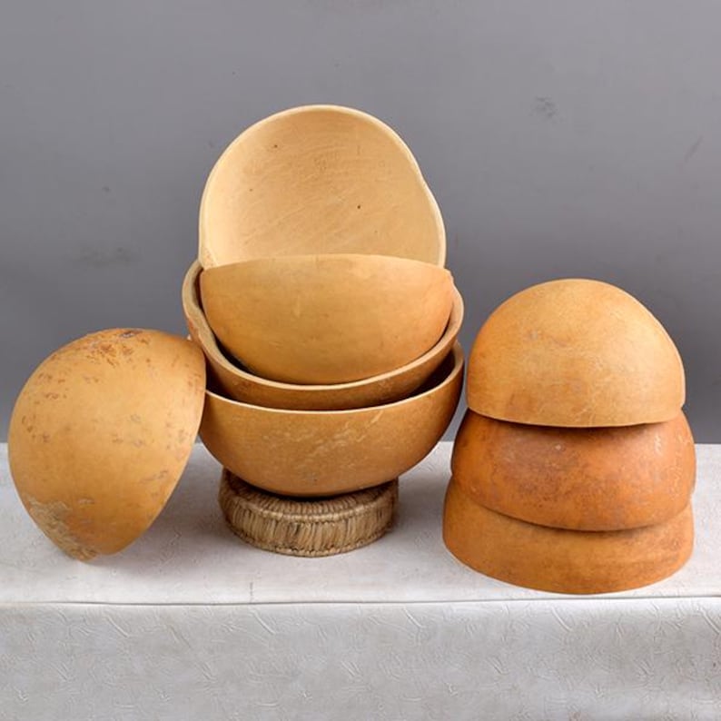 Large Half Calabash Bowl| Wooden Utensil| Calabash Art Ware| Calabash ...