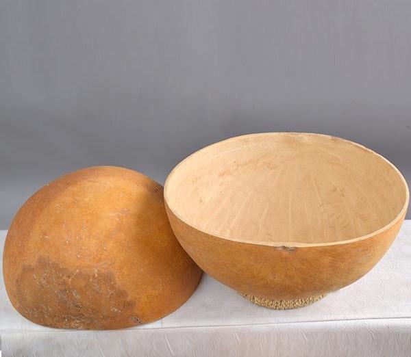 Half Calabash Bowl - 15-17"d × 8-9.5"h| Wooden Utensil| Calabash Art ...
