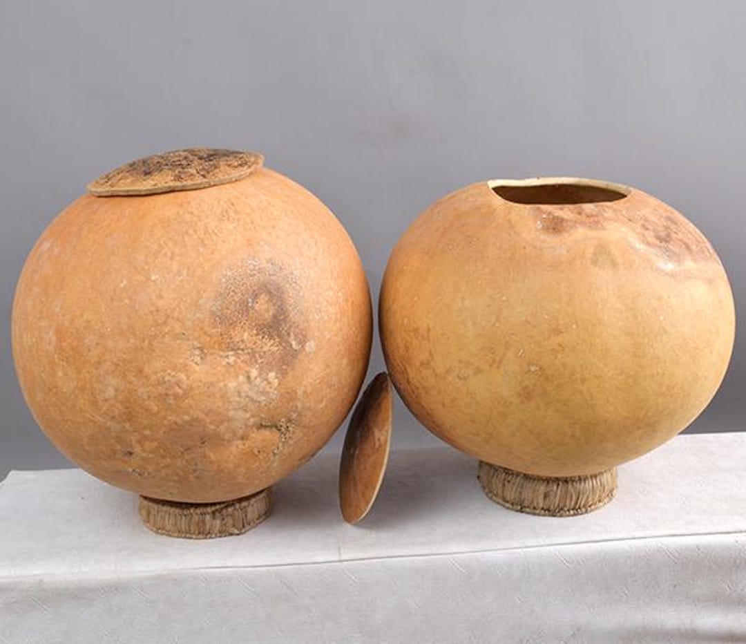 10.5-12"d*9.5-11"h Big Calabash Bowl | Calabash Art Ware| Calabash ...