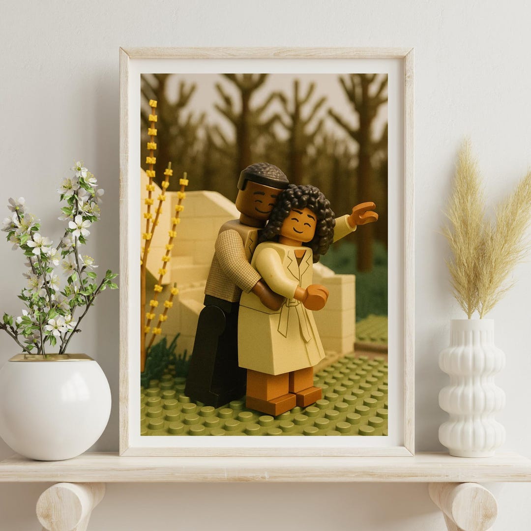 Custom Lego Mini Figure Family Portrait Personalized Gift Print Poster ...