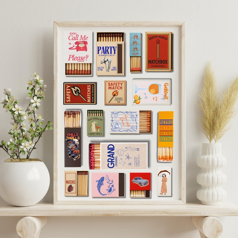 Matchbox Template Poster - Etsy