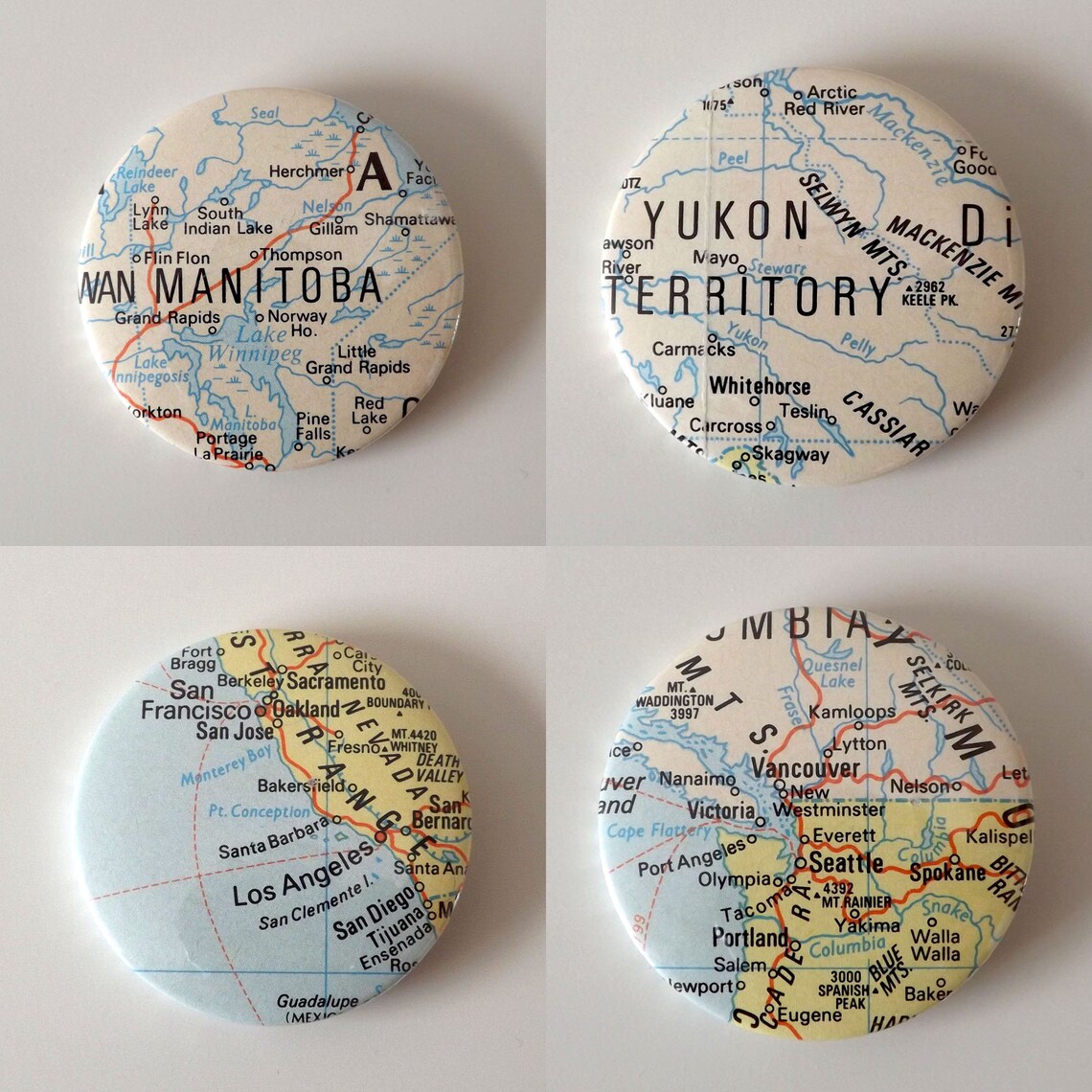 Vintage Classroom World Atlas Map Badges 45mm / Gifts for - Etsy UK