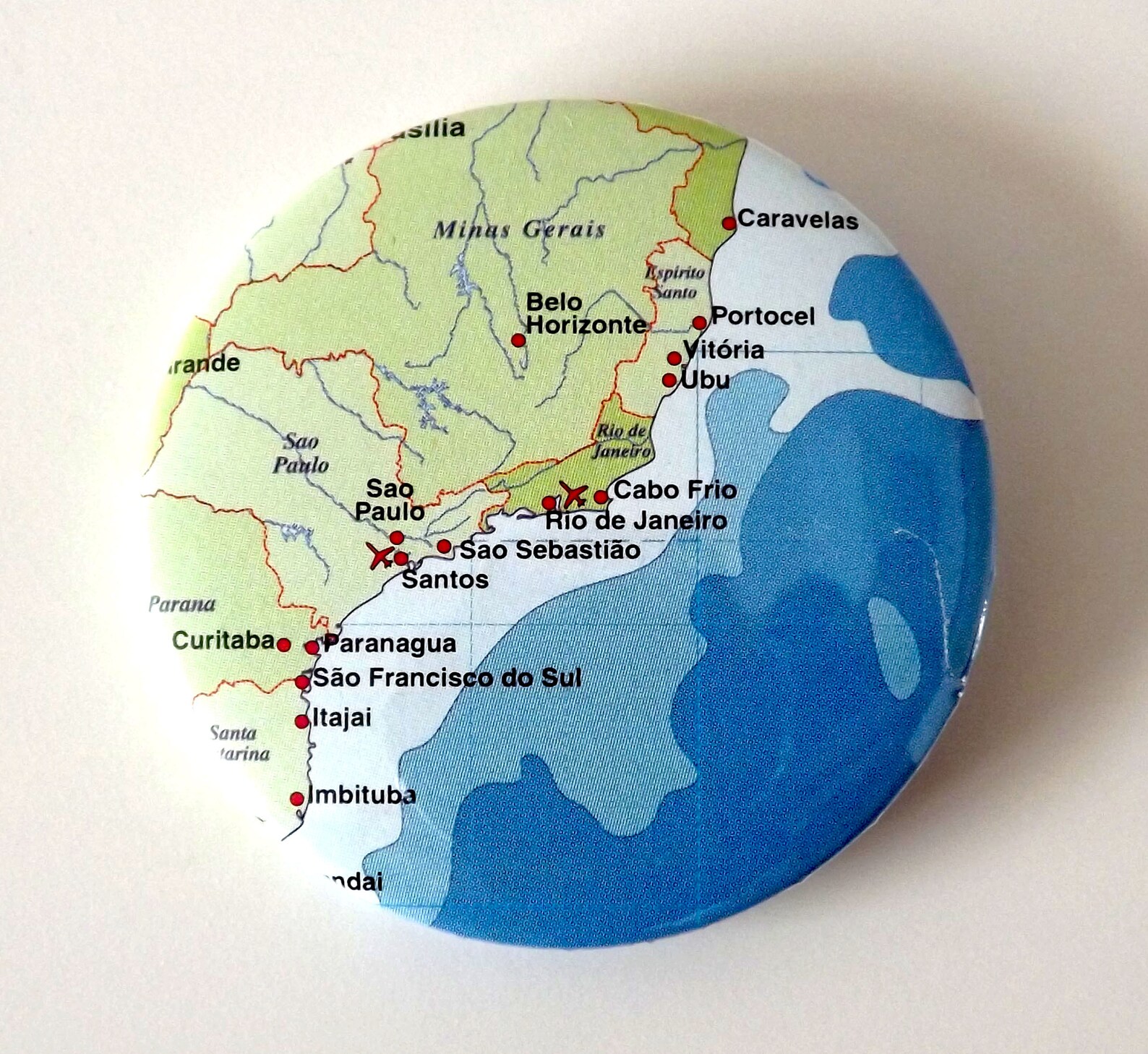 Vintage World Atlas Map Badges 45mm / Gifts for Geography Geeks! South ...