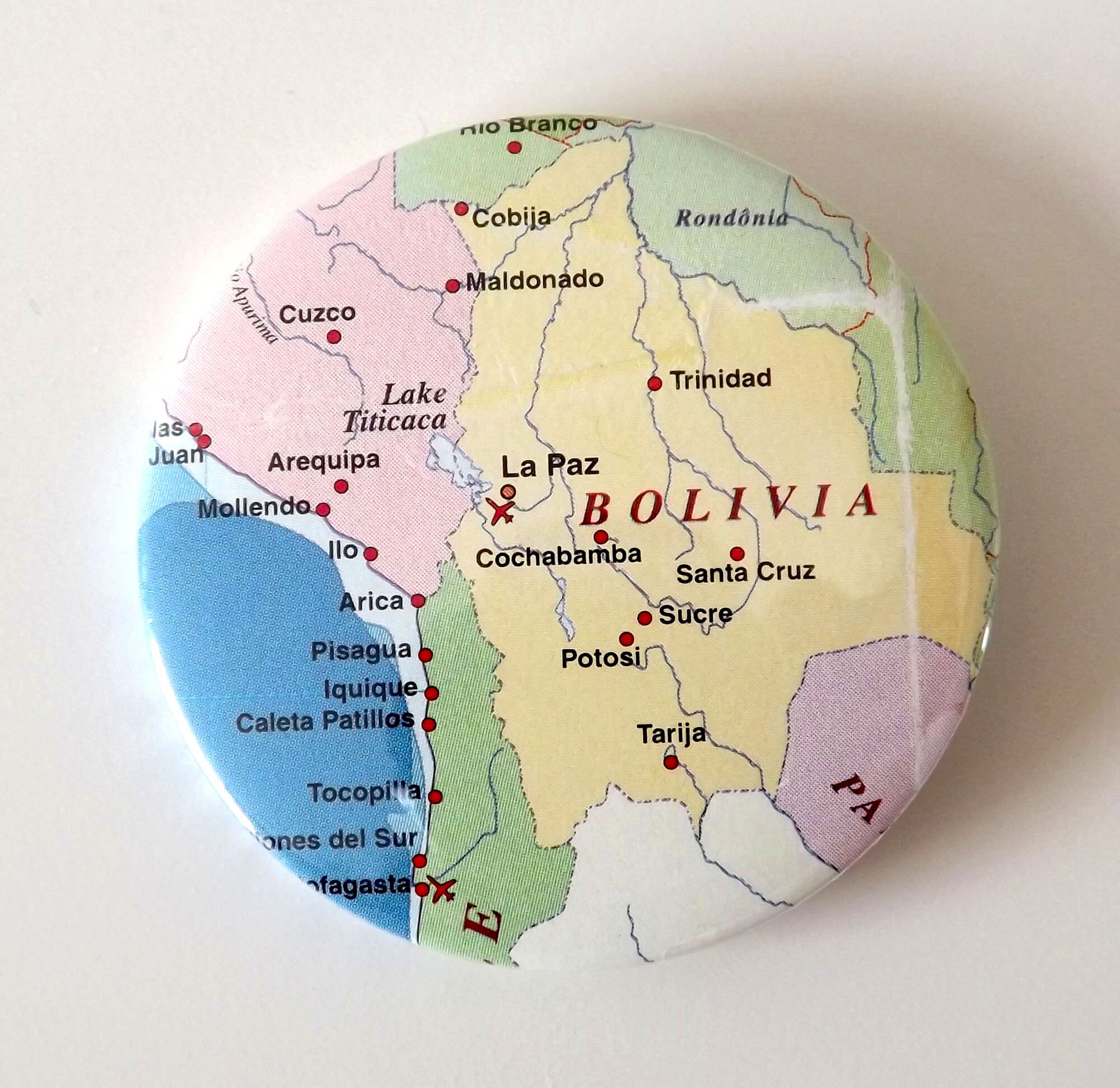 Vintage World Atlas Map Badges 45mm / Gifts for Geography Geeks! South ...