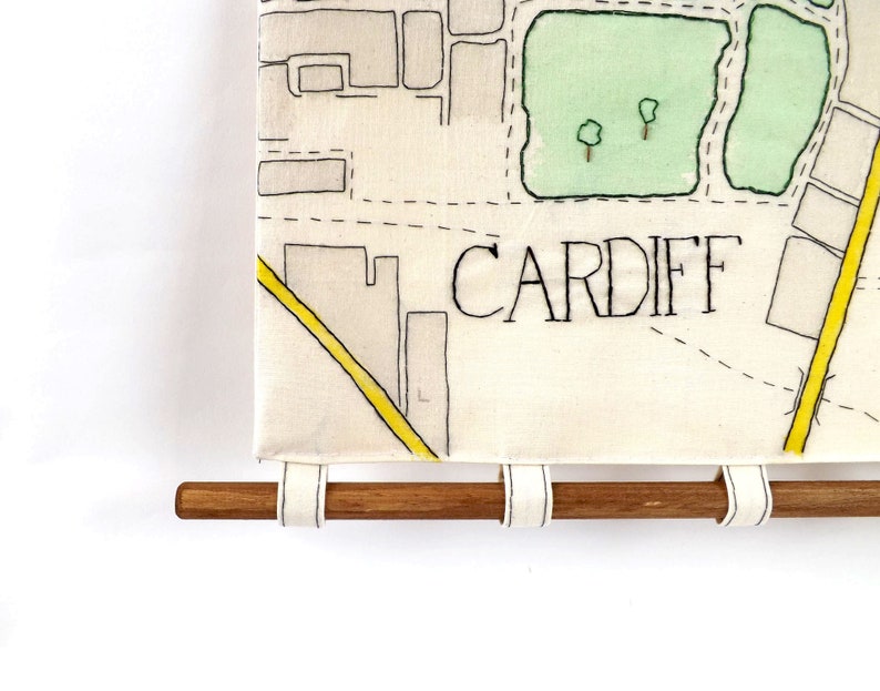 Cardiff North, Roath Park, Heath and Cyncoed Hand Embroidered and ...
