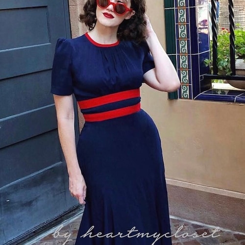 Agent Carter Cosplay Inspired Custom Made Dress Retro - Etsy