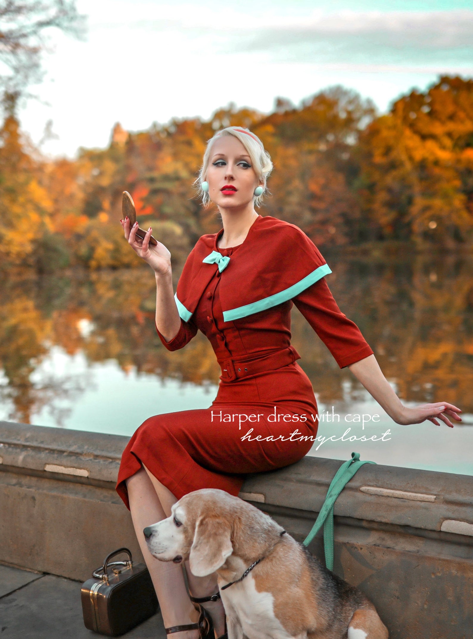 Harper 1950s Pencil Dress With Matching Cape in Premium - Etsy