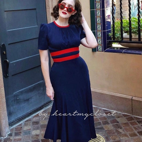 Agent Carter Cosplay Inspired Custom Made 2 Tone Dress Retro - Etsy