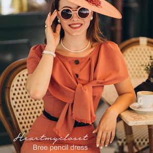 Bree - the Famous Show Inspired Pencil Dress 1940s 1950s Custom - Etsy