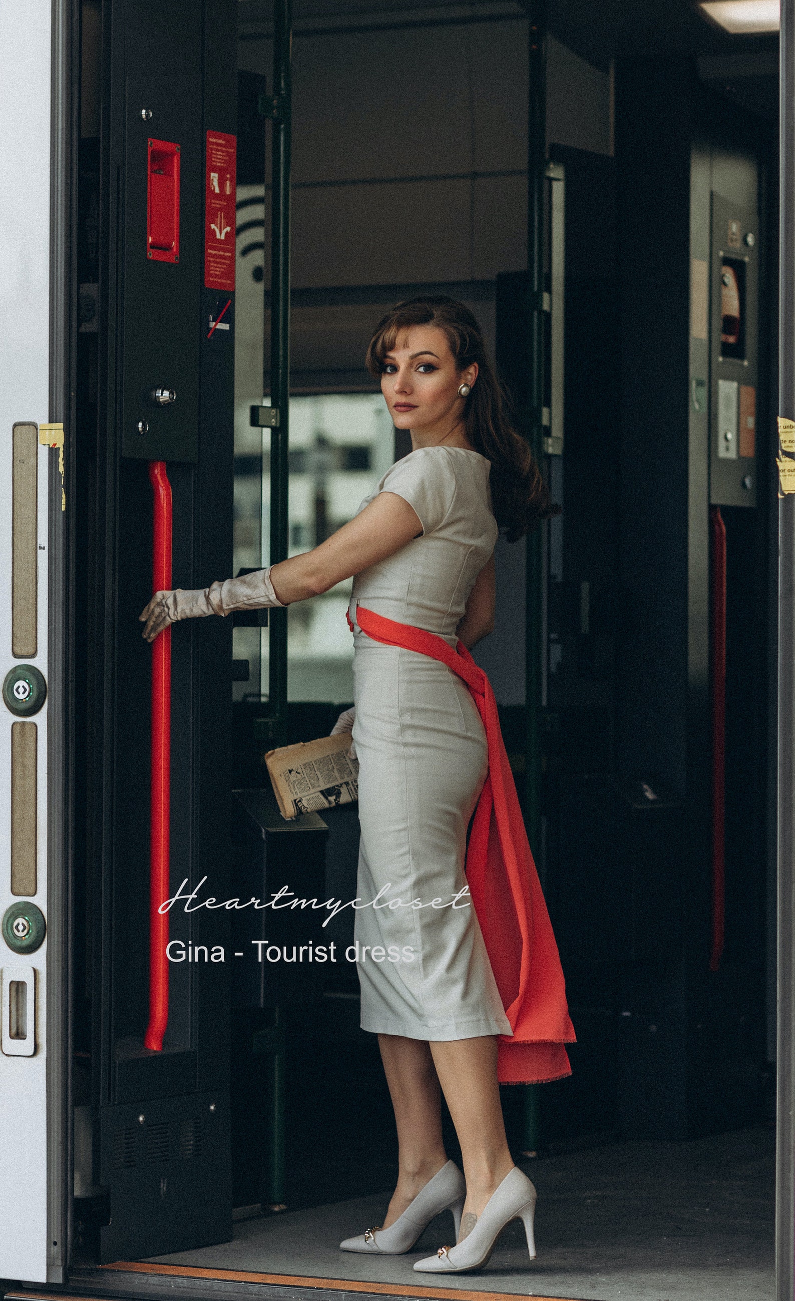Gina - the Tourist Inspired Pencil Dress With Sash Custom - Etsy