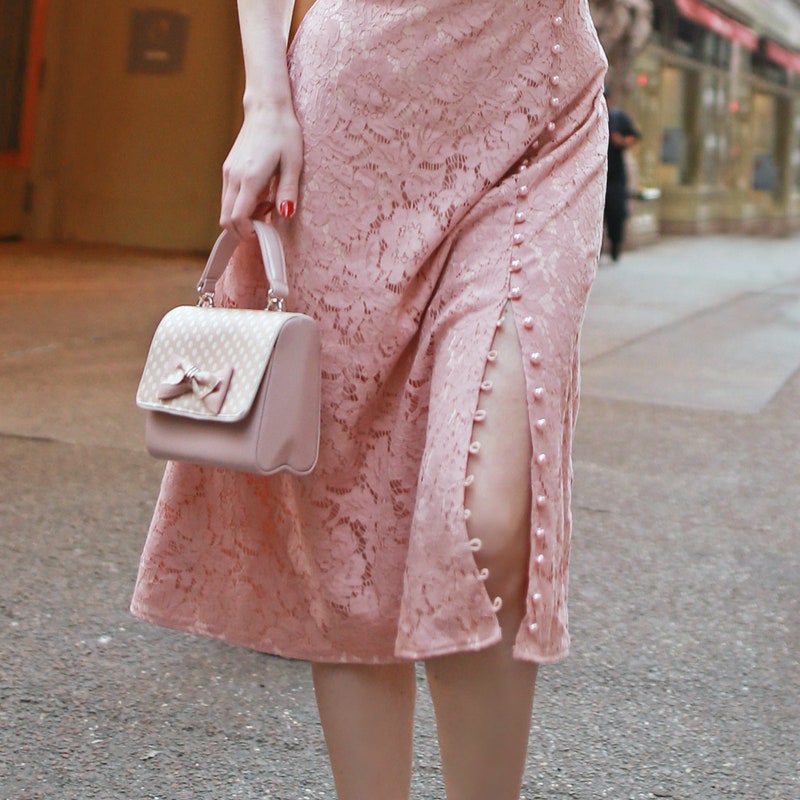 Pink Lace Dress - Etsy