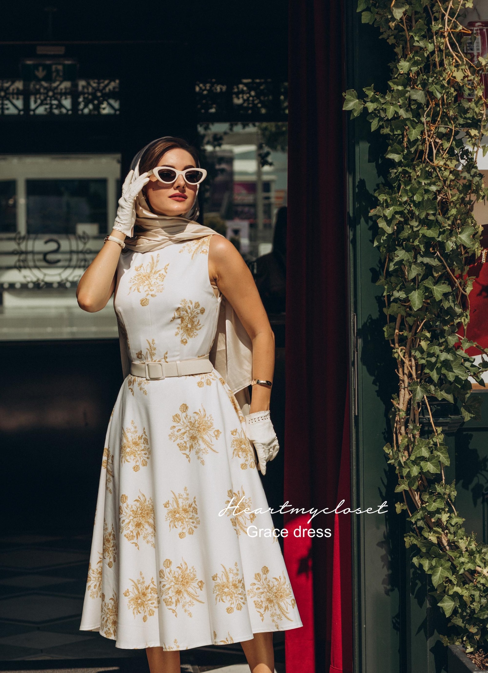 Grace Kelly Inspired - Vintage Inspired Swing Dress 1950s Custom Made ...