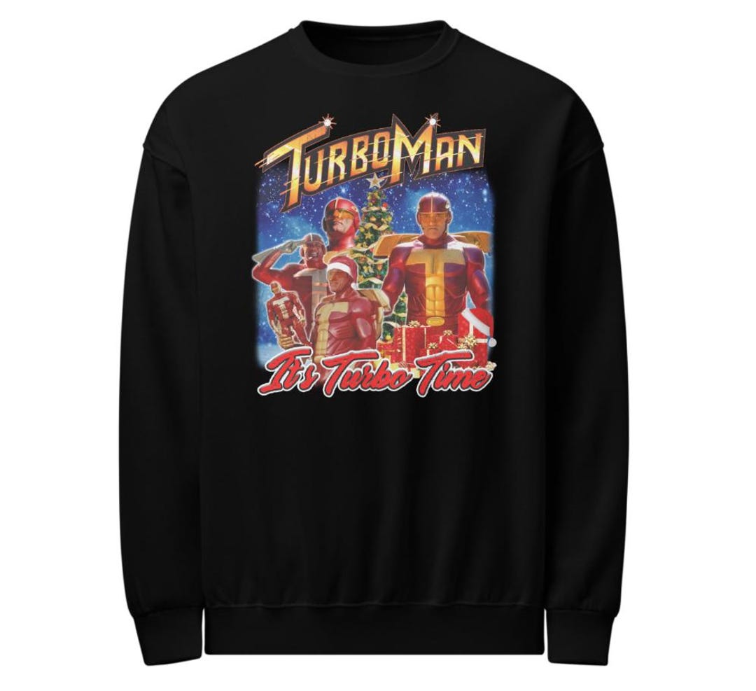 Turboman Jingle All the Way Its Turbo Time Crewneck Sweatshirt - Etsy