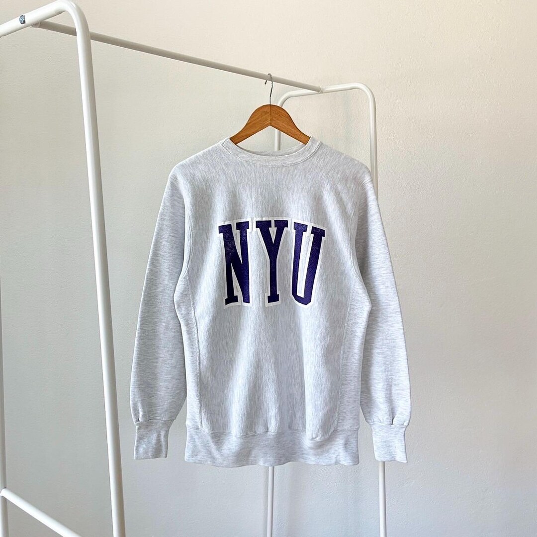 90s New York University NYU, Gray Sweatshirt (M) - Etsy