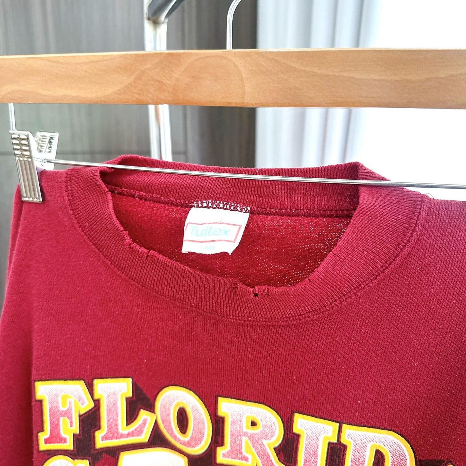 90s Florida State FSU Seminoles, Tultex Red Sweatshirt (XL) - Etsy