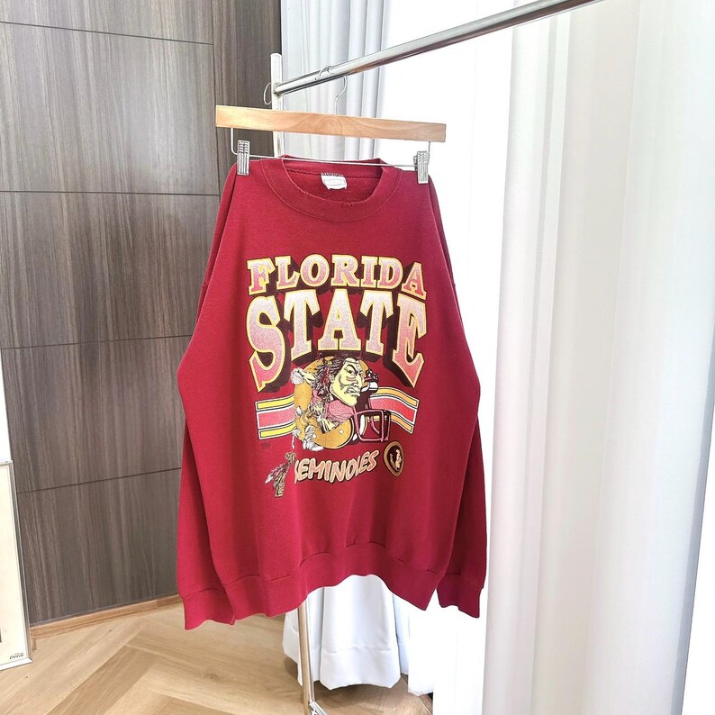90s Florida State FSU Seminoles, Tultex Red Sweatshirt (XL) - Etsy