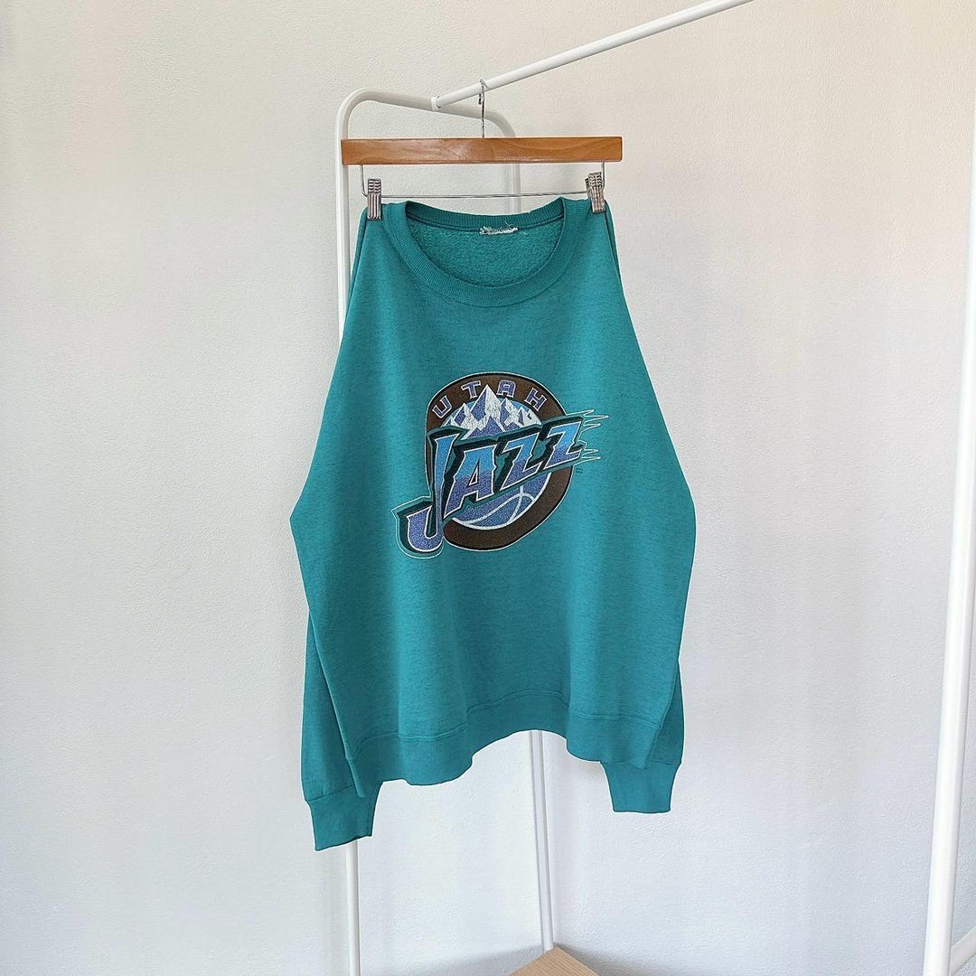 90s Utah Jazz NBA, Basketball Green Sweatshirt (XL) - Etsy