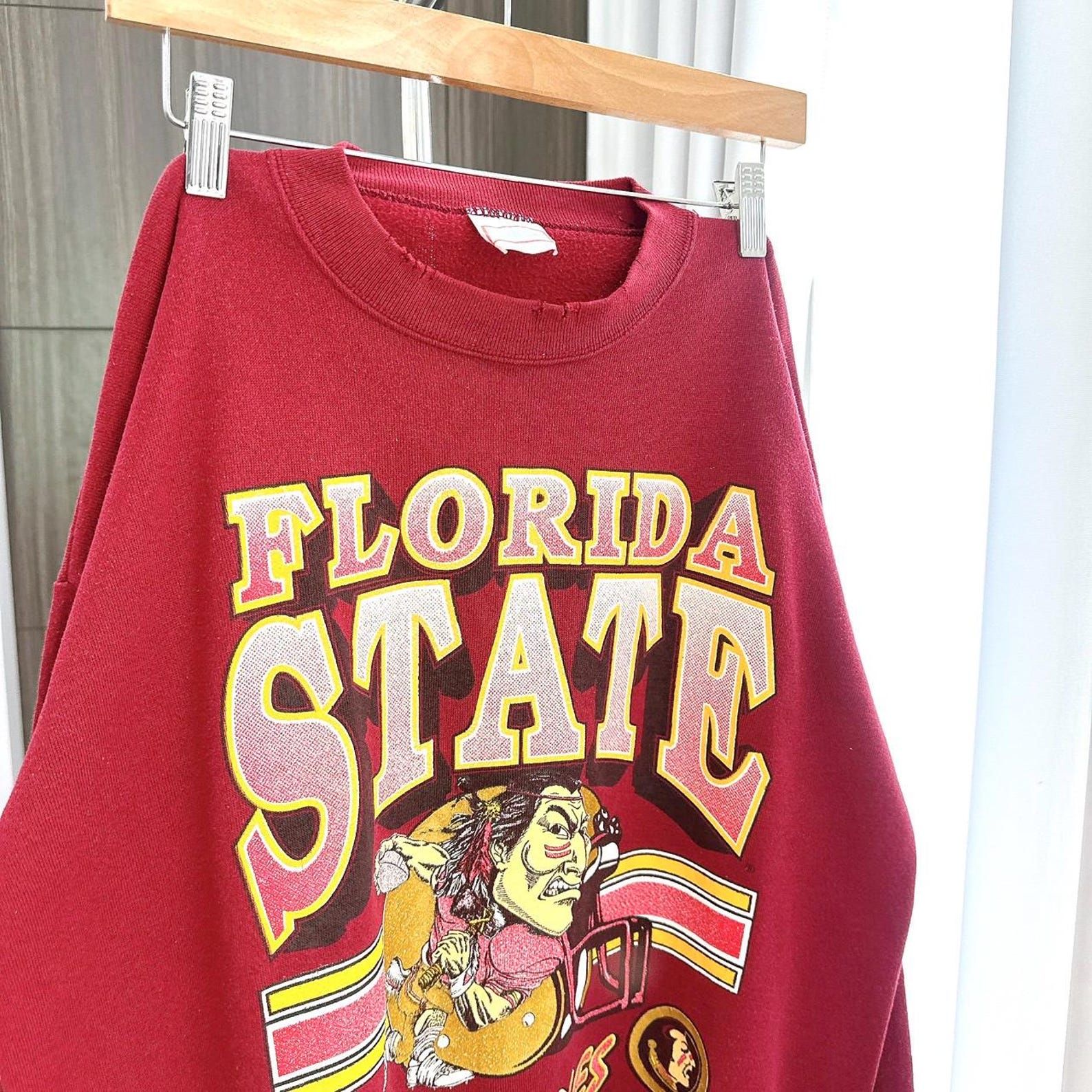 90s Florida State FSU Seminoles, Tultex Red Sweatshirt (XL) - Etsy