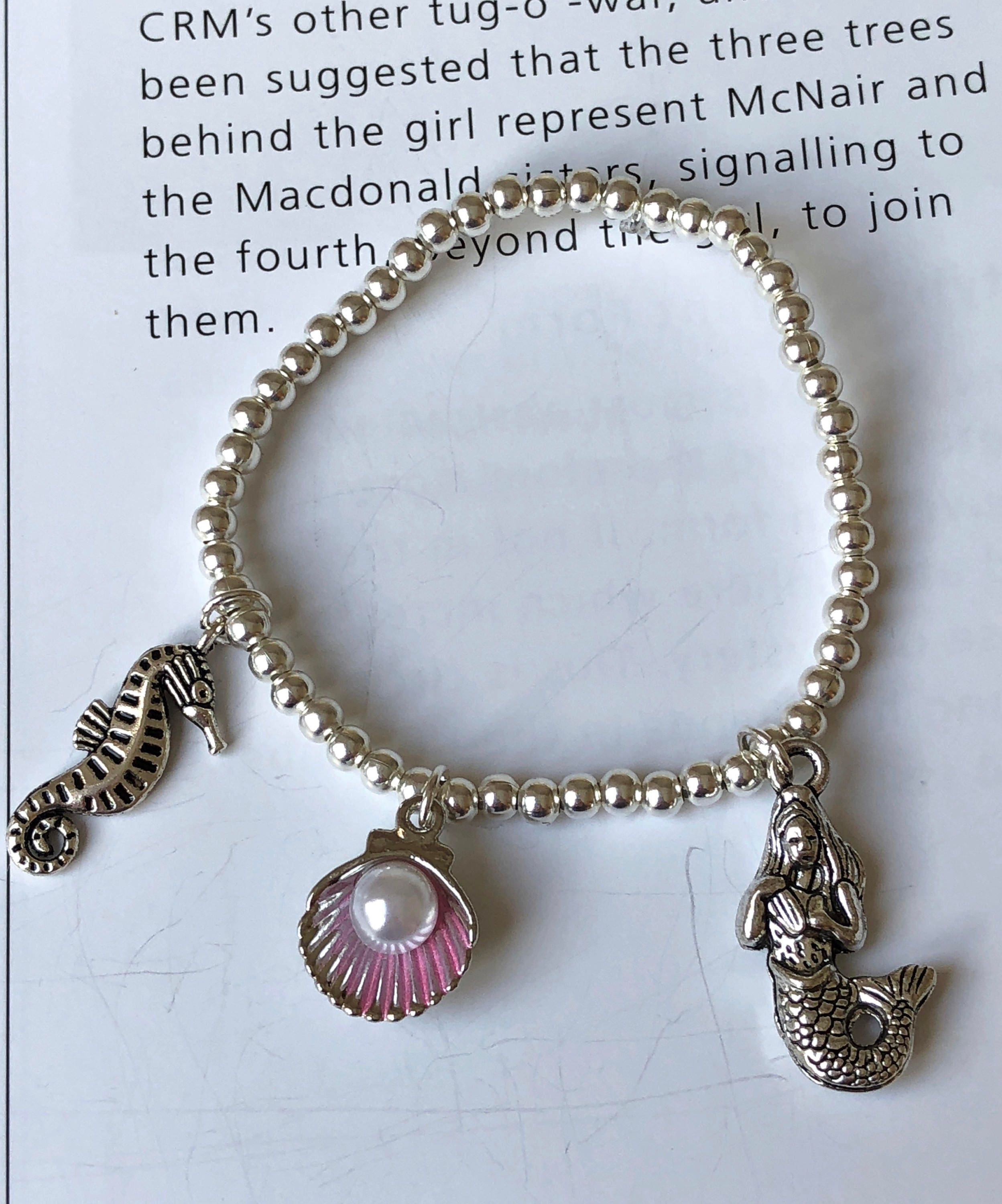 Mermaid and Seahorse Charm Bracelet - Etsy