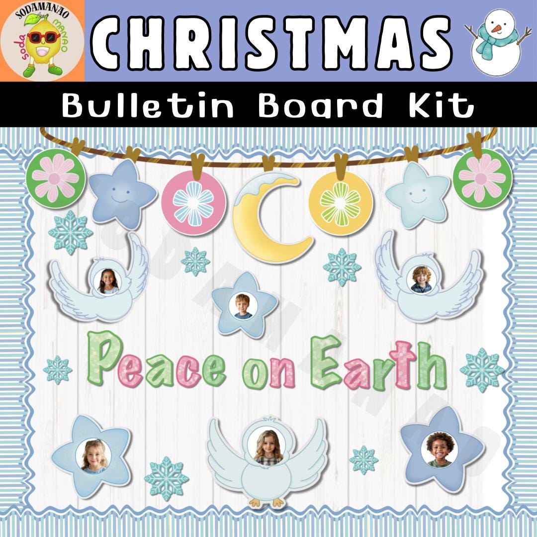 Peace on Earth Bulletin Board Kit | Christmas Bulletin Board ...
