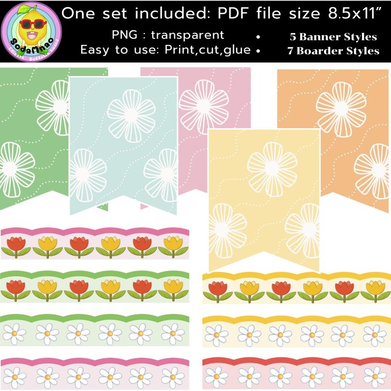 Spring Bulletin Board Kit, Butterfly, Flower Editable Name Tag ...