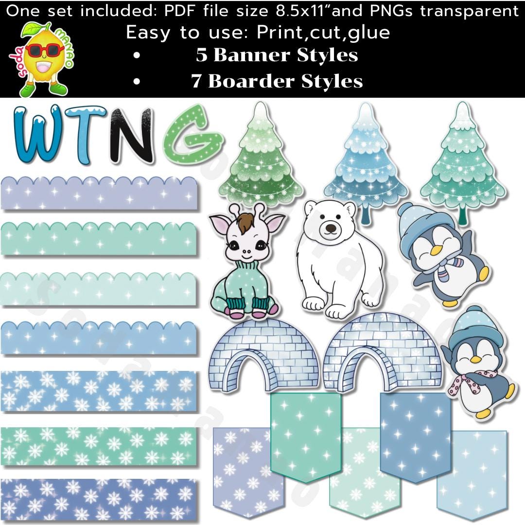 Winter Bulletin Board Polar Bears | Winter Wonderland Awaits! | Winter ...