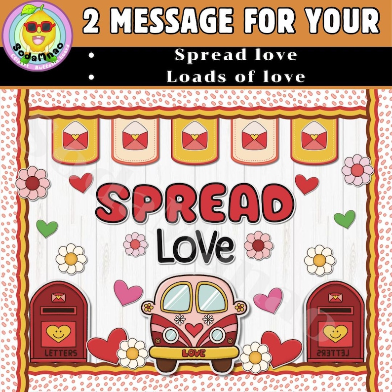 Loads of Love, Spread Love Bulletin Board Kit, February Valentine’s Day ...
