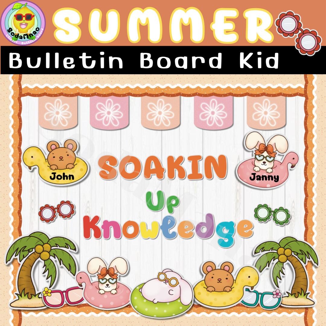 Summer Bulletin Board Kit, End of the Year, Summer Door Decor ...