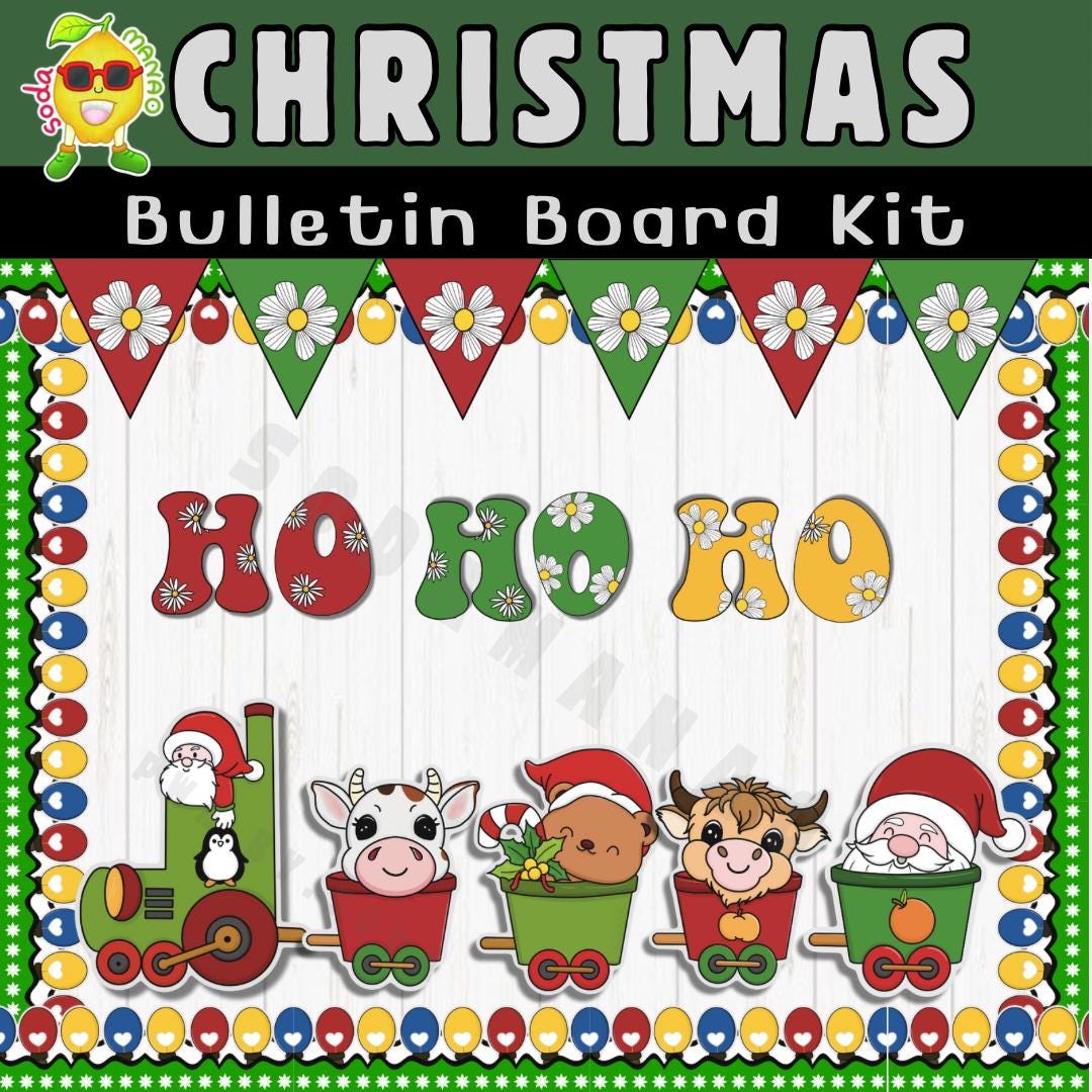 Christmas Bulletin Board Kit Christmas Bulletin Boards Classroom Decor ...