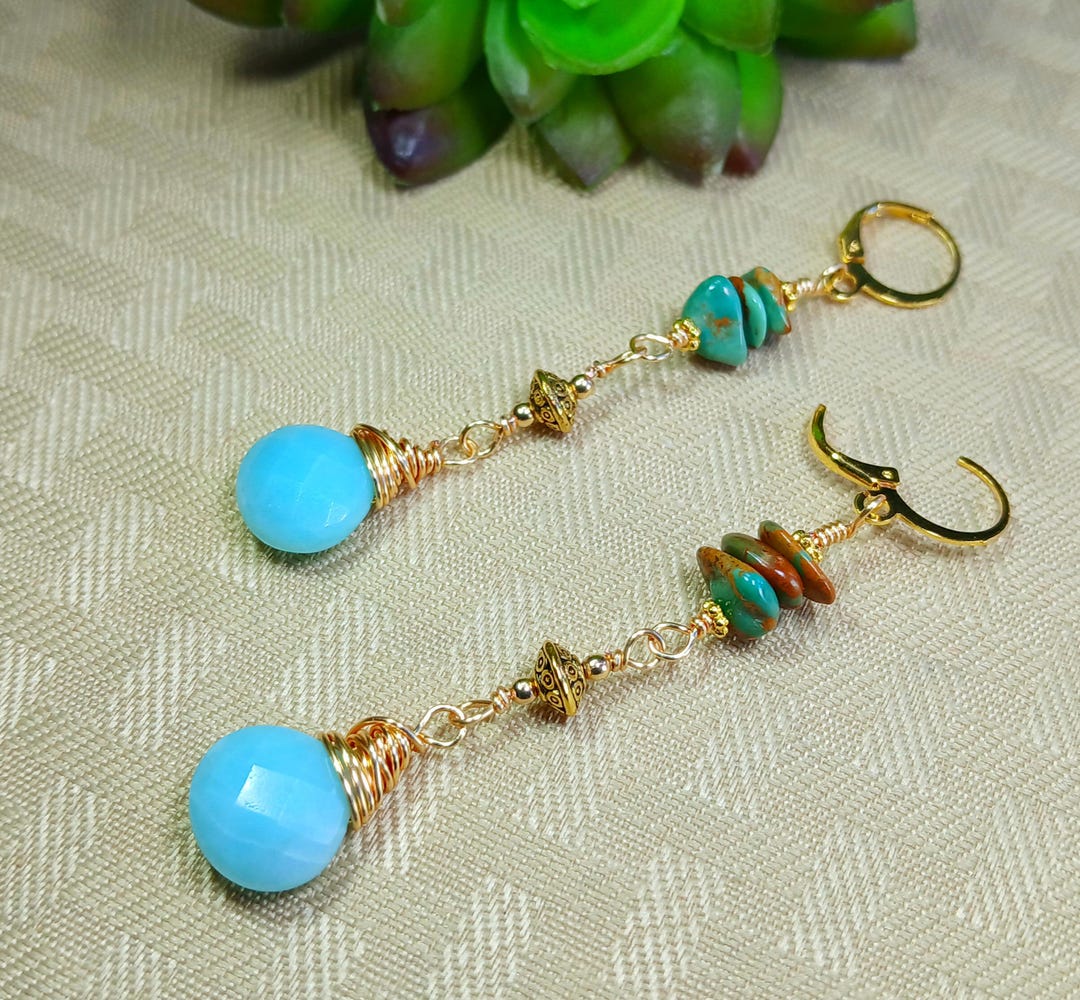 Magical DESIRE Long Tribal Dangle Earrings NATIVE American Rosebud ...