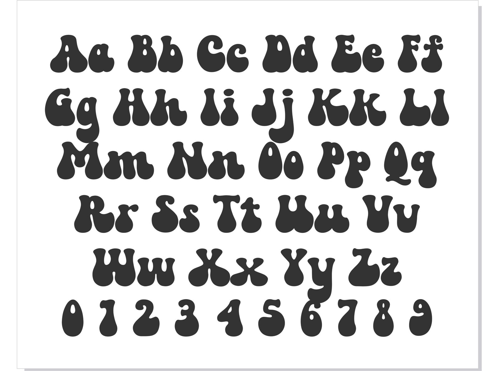 Hippie Retro Groovy Font TTF SVG - Retro Font, Funky Font, Groovy Font ...