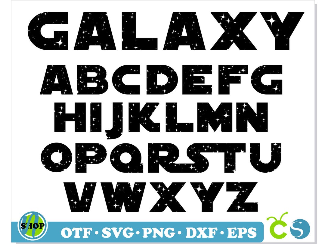 Galaxy Font TTF, Galaxy Font SVG, Stars Font PNG, Stars Font Svg, Stars ...
