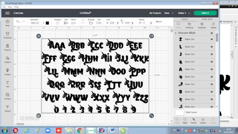 Unicorn Font With Tails | Unicorn Font Svg Cricut, Unicorn Font Otf ...