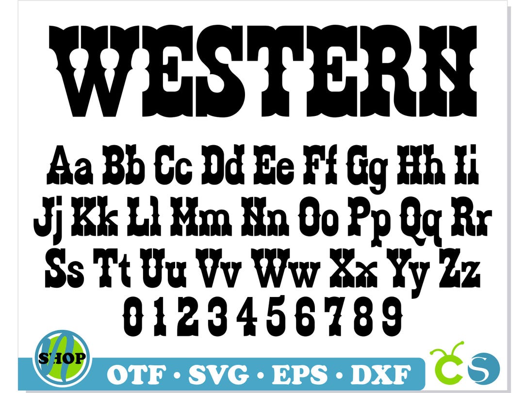 Western Font TTF, Western Font SVG Cricut, Cowboy Font Svg, Western ...
