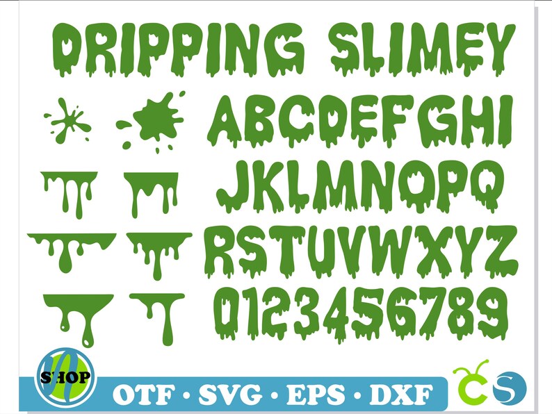 Slimey SVG PNG Bundle, Dripping Font TTF, Slimy Font Svg, Slimey Svg ...