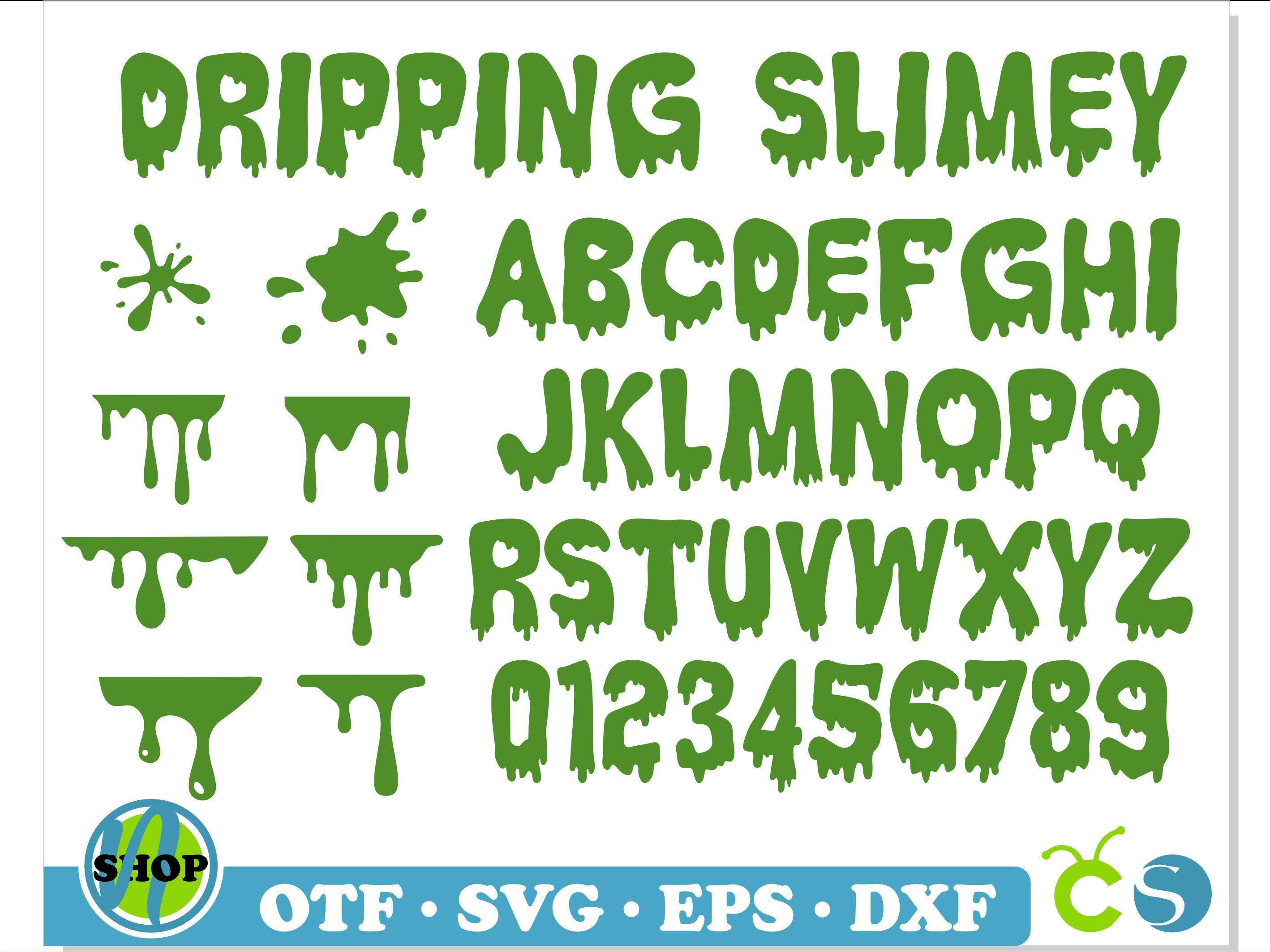 Slimey SVG PNG Bundle, Dripping Font TTF, Slimy Font Svg, Slimey Svg ...